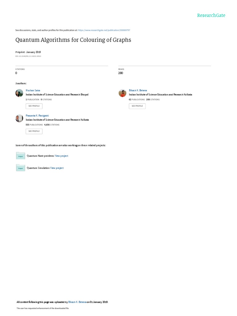 Quantum Colouring Graphs | PDF | Quantum Computing | Vertex (Graph Theory)