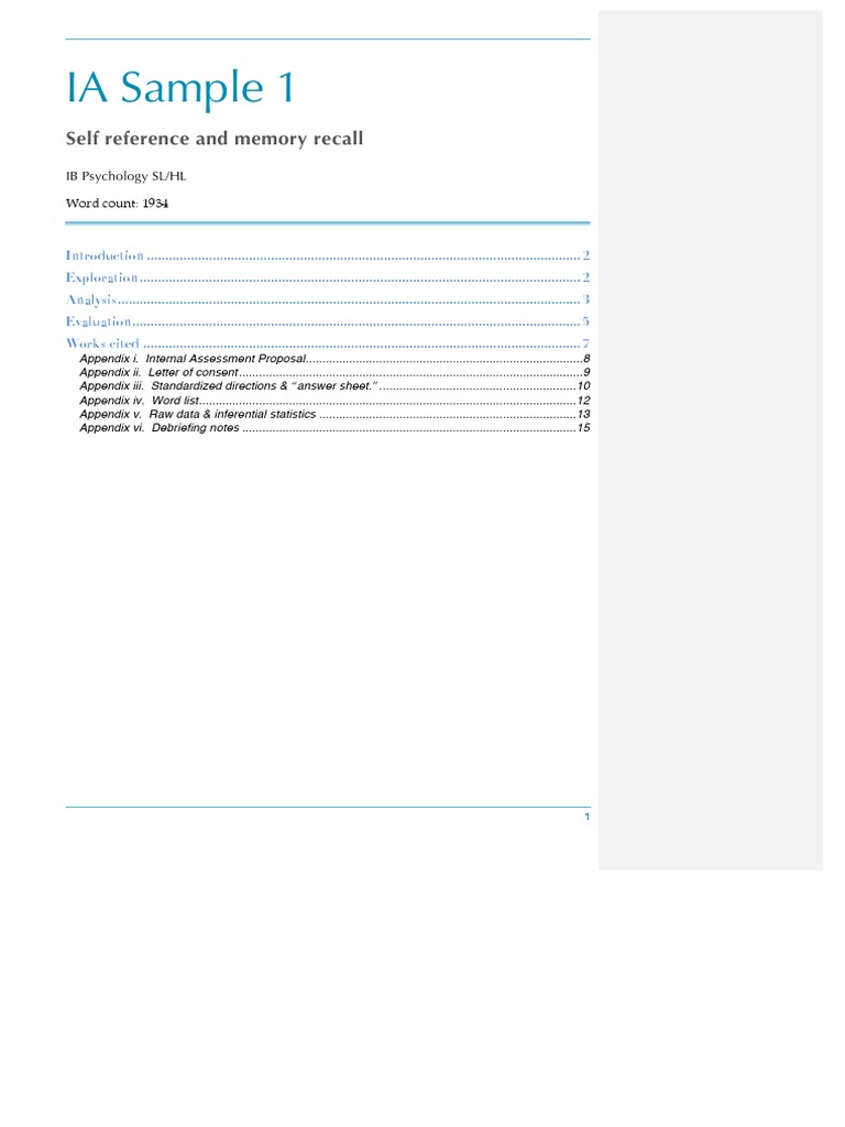 Ia Sample High PDF | PDF | Recall (Memory) | Hypothesis
