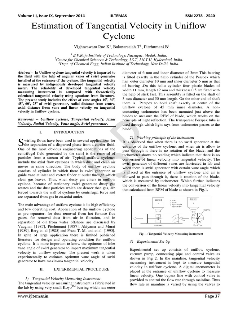 37-40 Uniflow Cyclone PDF | PDF | Applied And Interdisciplinary Physics ...
