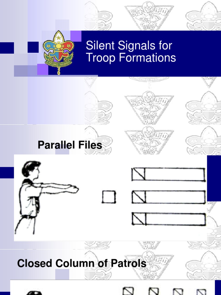Silent Signals For Troop Formations | PDF | Scouting | Youth Organizations