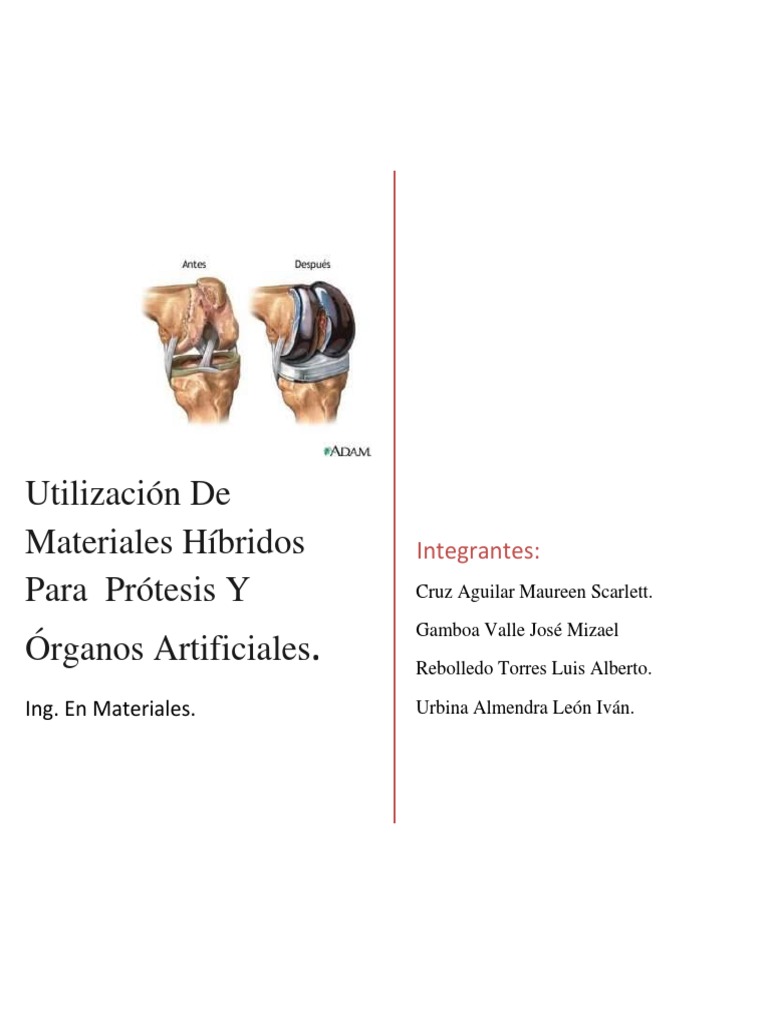 Utilizacion de Materiales Hibridos para Protesis y Organos Artificiales ...