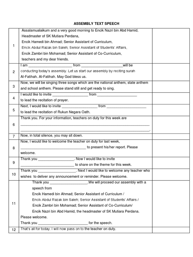 Assembly Text Speech | PDF