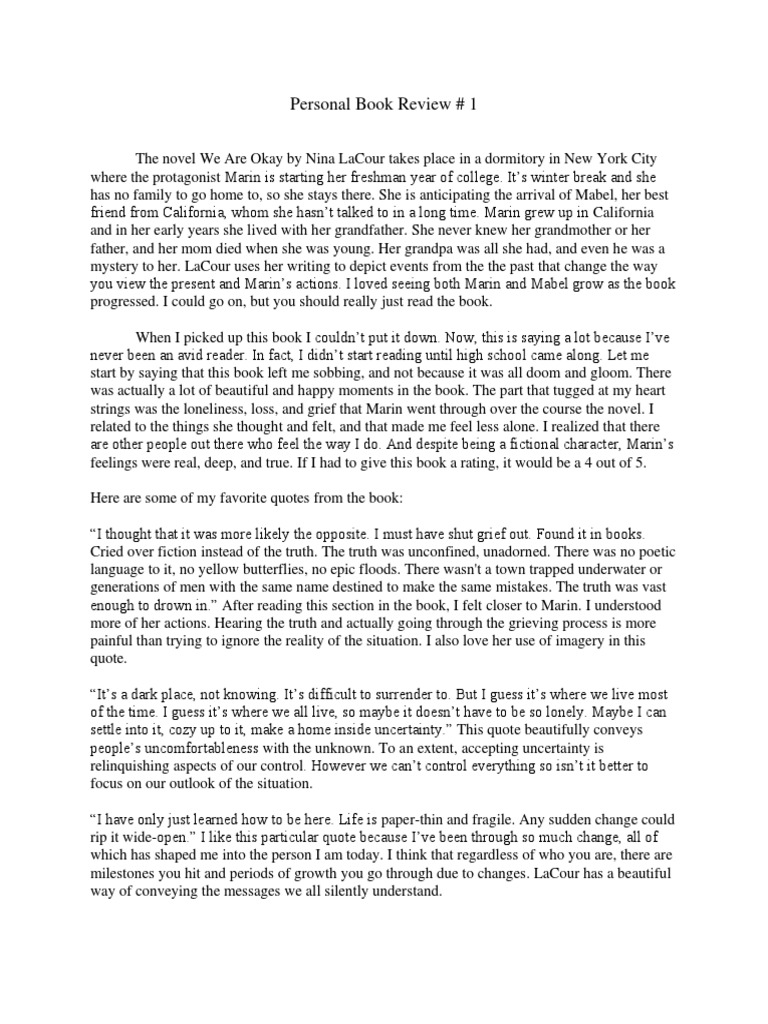 We Are Okay Book Review | Download Free PDF | Grief