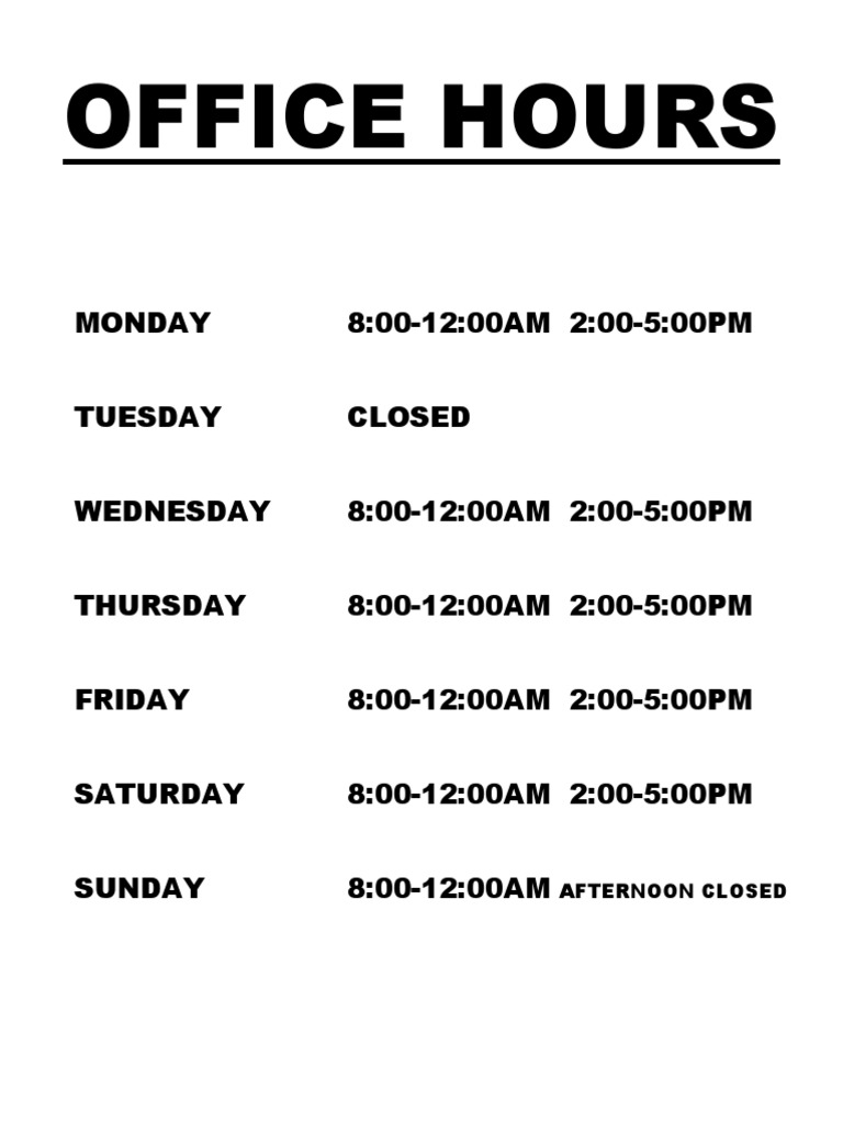 Office Hours | PDF | Sports | Leisure