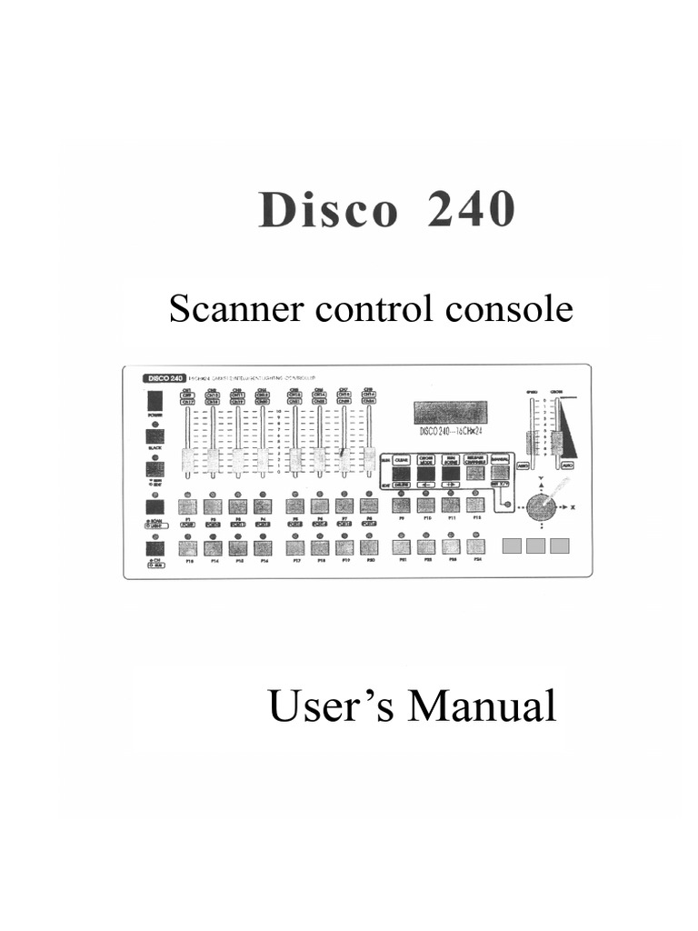 Disco 240 Manual | PDF | Electricity | Manufactured Goods