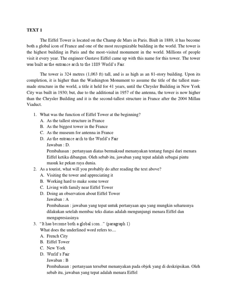 Soal Descriptive Text - (20 Soal) | PDF | Snake | Seed