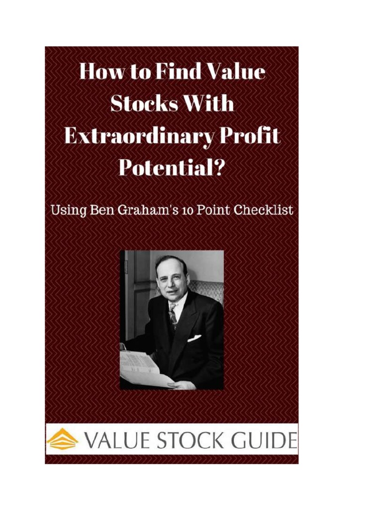 Graham's Checklist | PDF | Yield (Finance) | Book Value