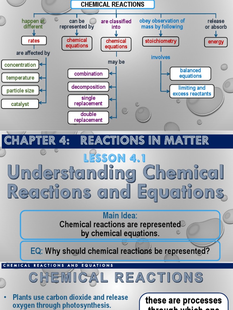 Chemical Reaction Chapter 4 | PDF | Chemical Reactions | Chlorine