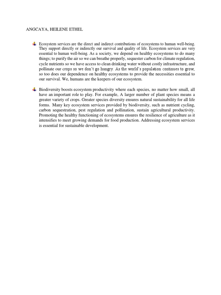 Ecosystem Services Pdf