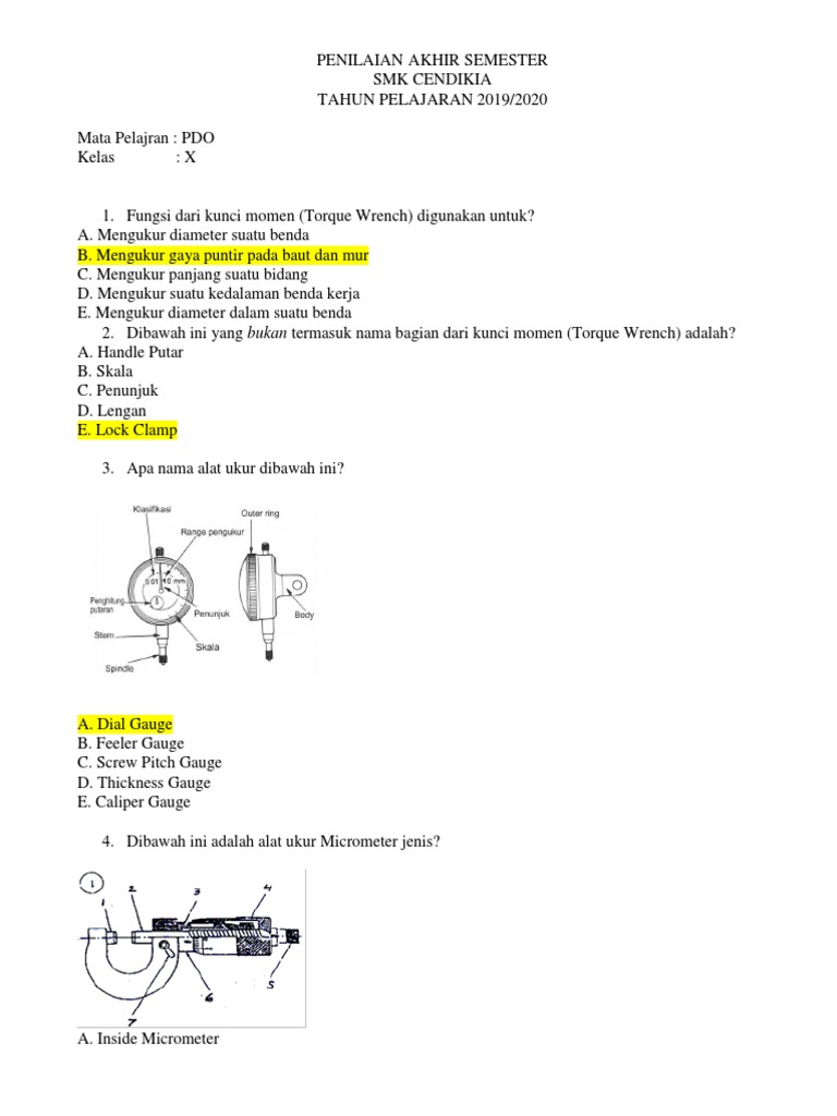 Soal PDTO | PDF