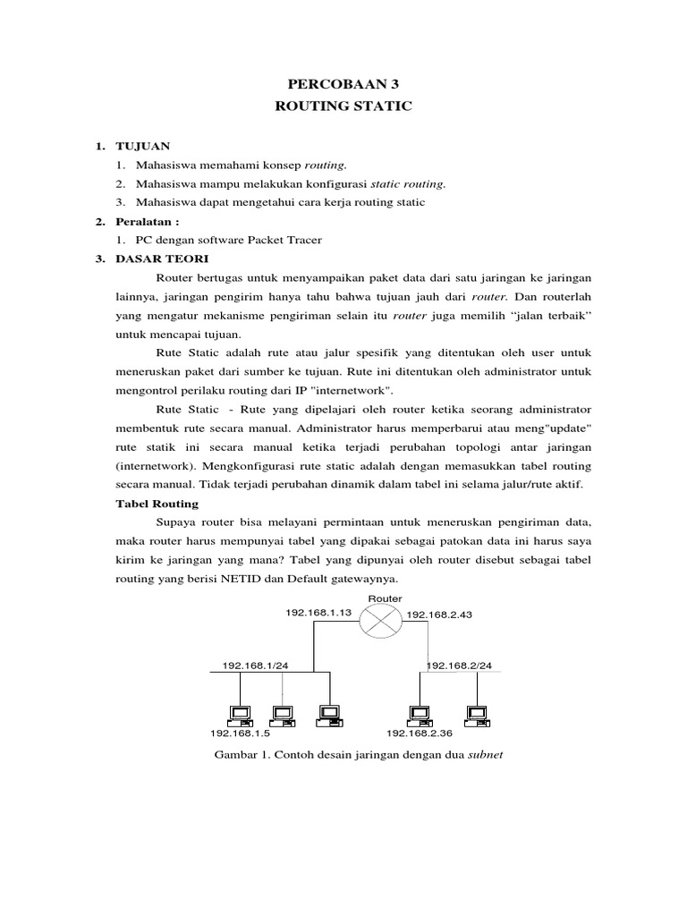 Routing Static Pdf