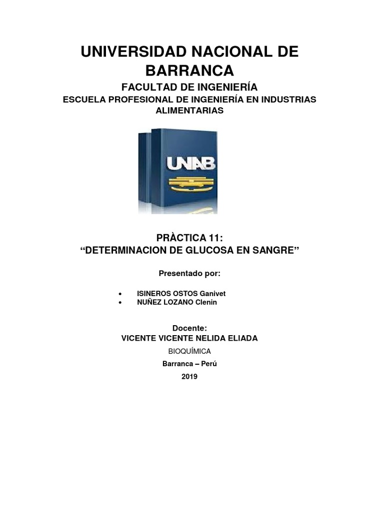 Pract. #11 Determinación de Glucosa en Sangre HOY | PDF | Glucosa | Ciencias fisicas
