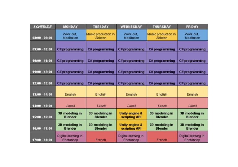 A Week in the Life: A Busy Schedule Focused on Programming, Creative ...