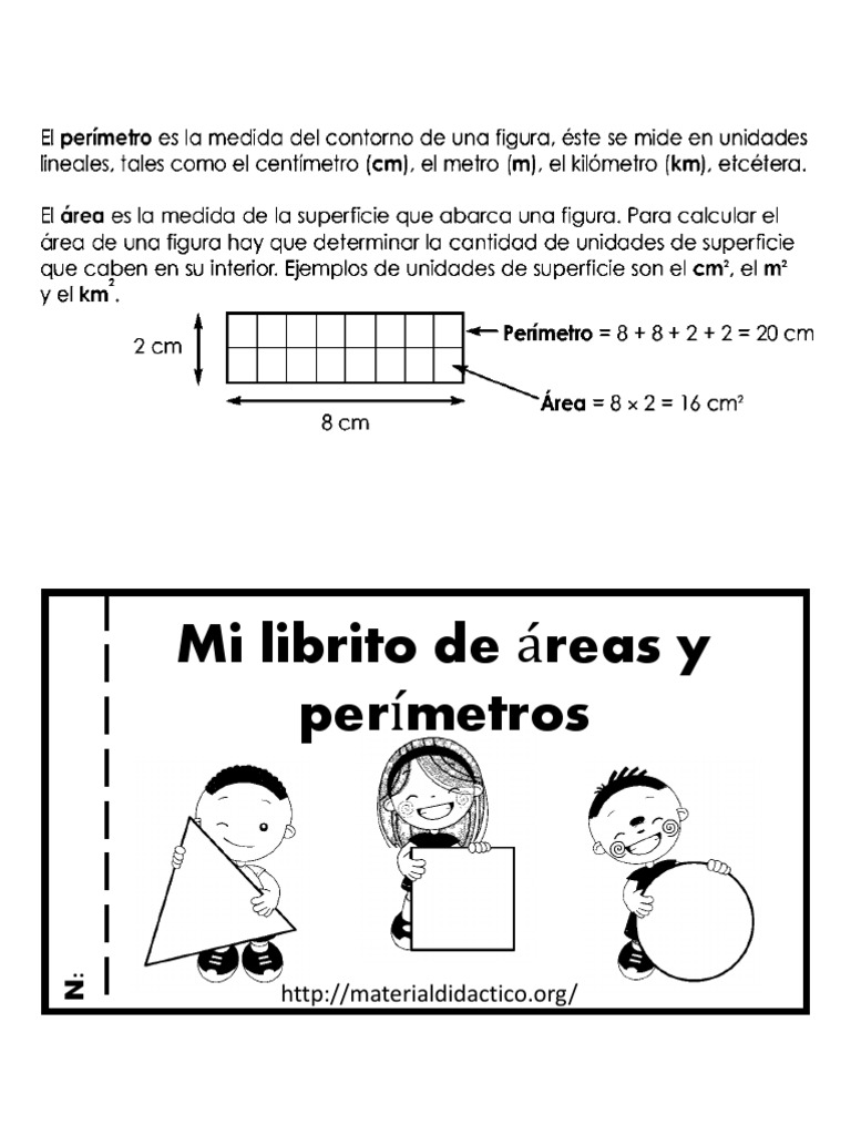 Ejercicios de Área y Perímetro para Primaria | PDF | Euclides | Espacio