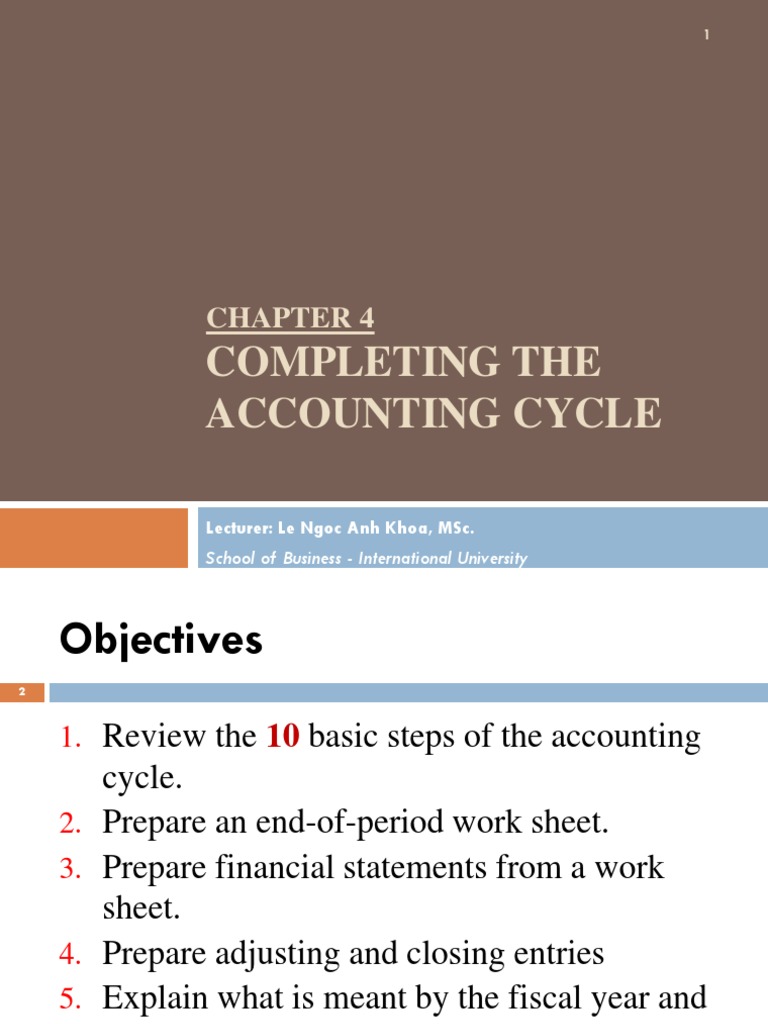 Chaper 4 Completing The Accounting Cycle | PDF | Debits And Credits ...
