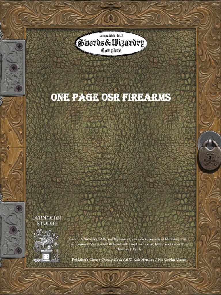 One Page OSR Firearms: Publisher's Choice Quality Stock Art © Rick ...