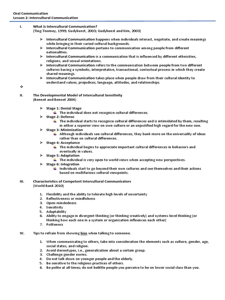 Lesson 2 Intercultural Communication Discussion | PDF | Cross Cultural ...