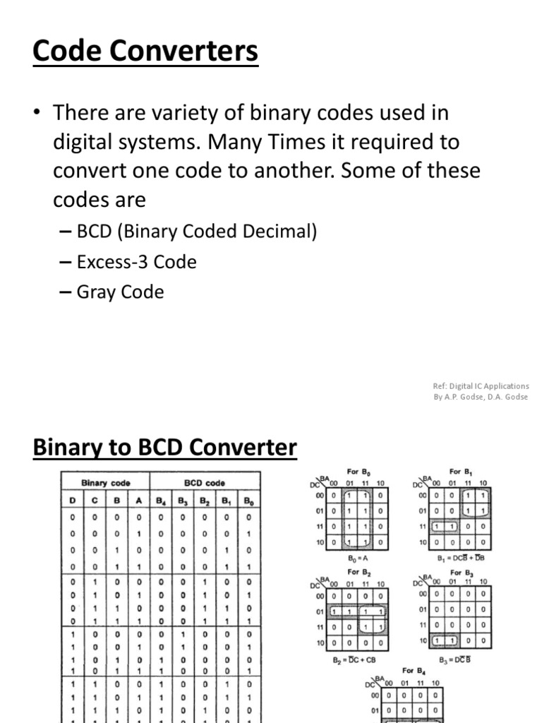 Code Converters | PDF | Binary Coded Decimal | Digital Electronics