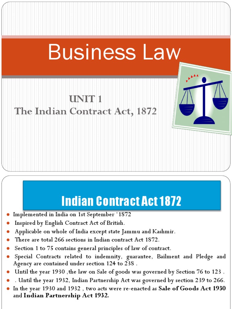 Business Law-Unit 1 PPTXX 2 | PDF | Guarantee | Offer And Acceptance