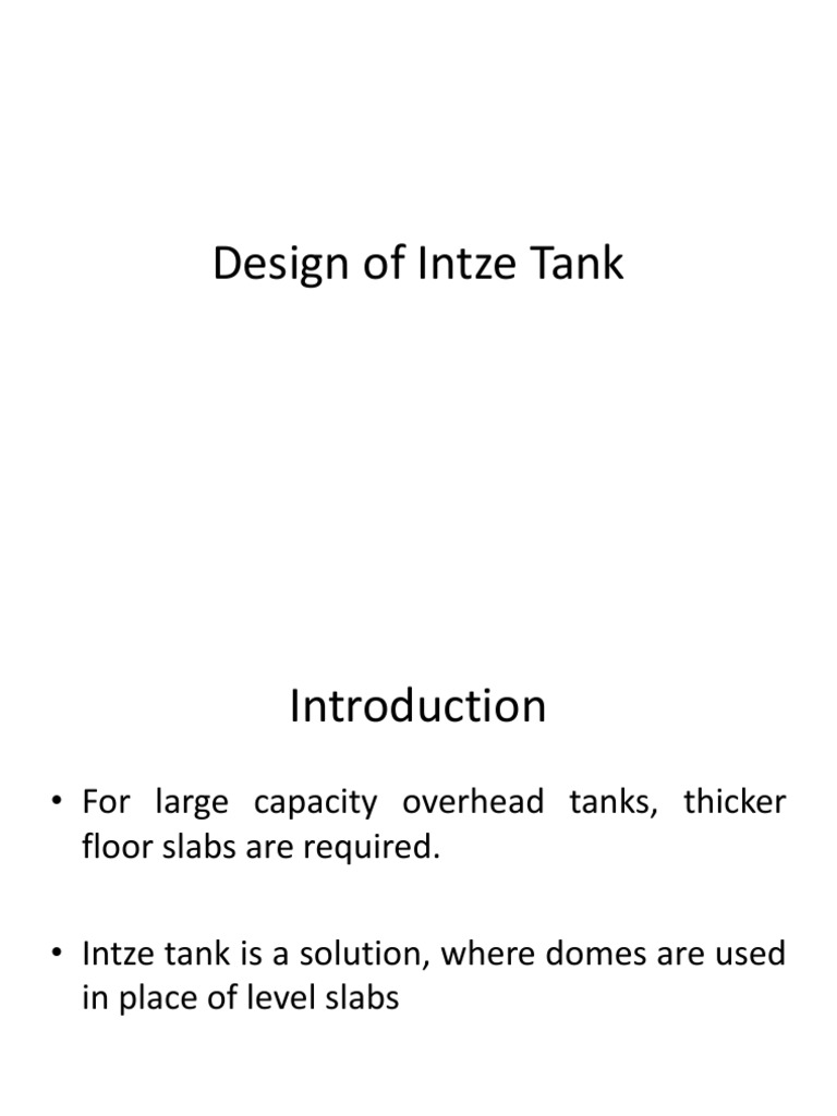 Intze Tank | PDF | Dome | Beam (Structure)