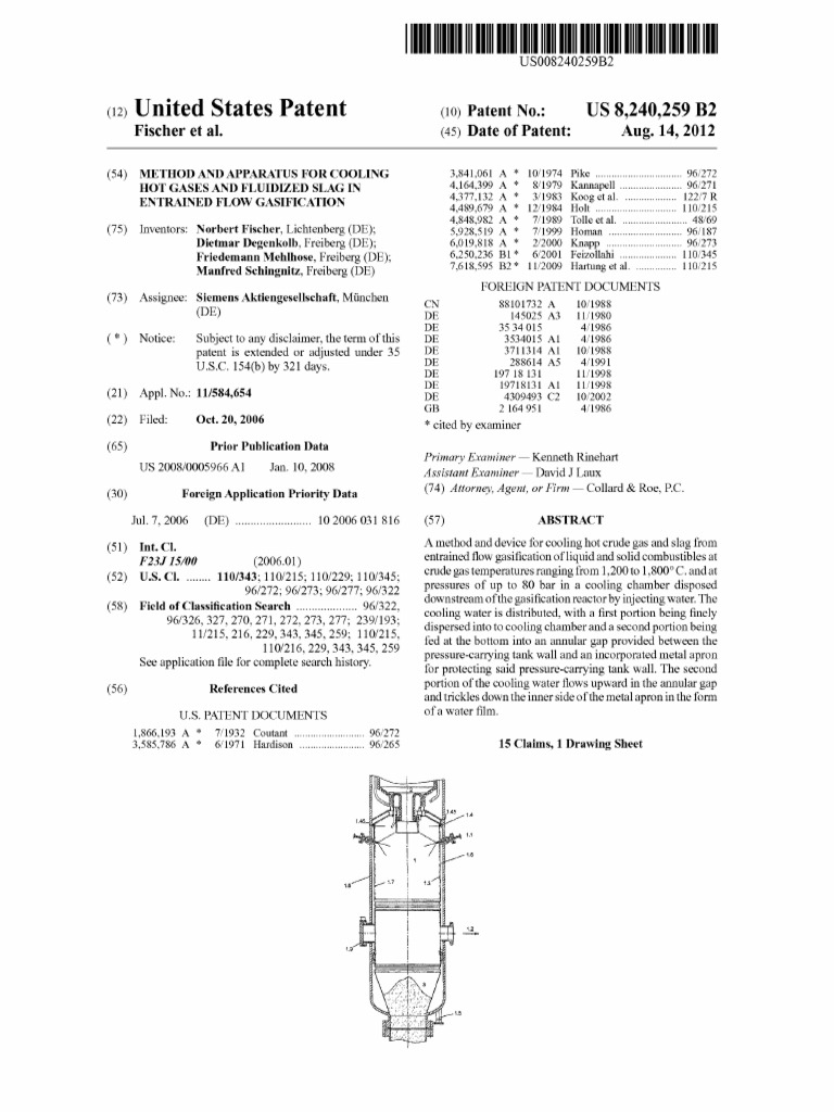 United States Patent: Fischer Et Al | PDF | Gasification | Transparent ...
