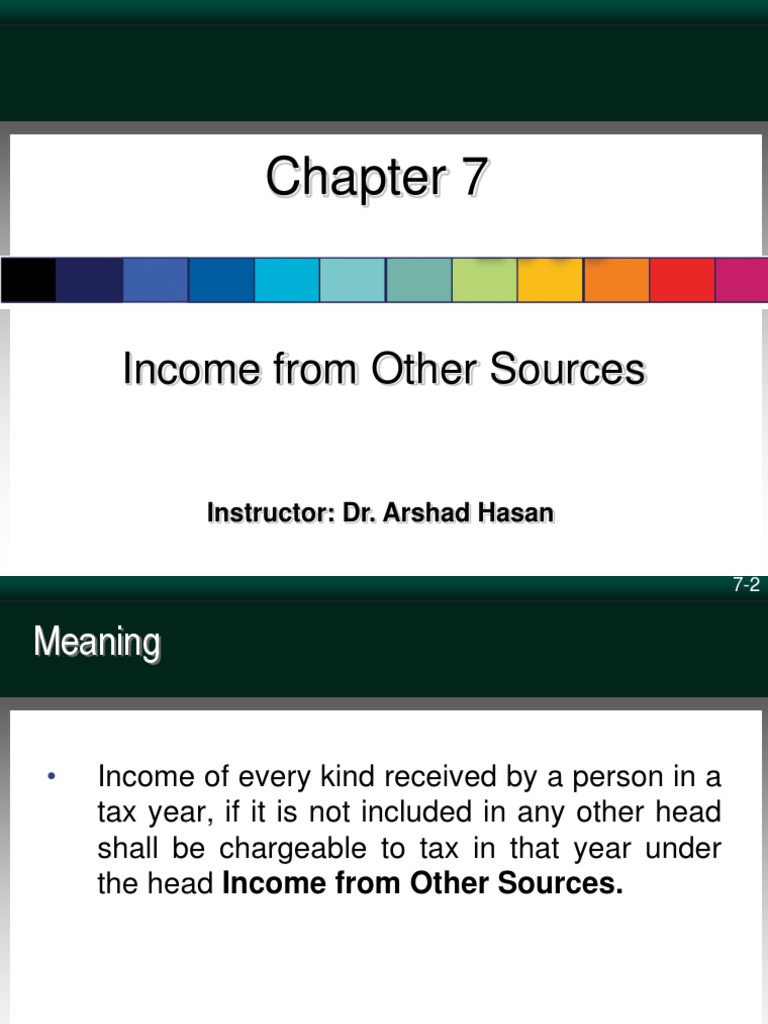 Income From Other Sources | PDF | Expense | Taxes