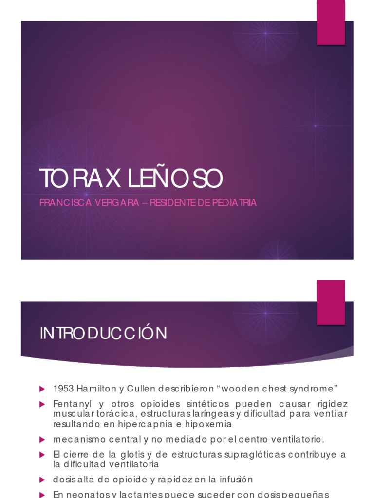 Síndrome de tórax leñoso por fentanilo | PDF
