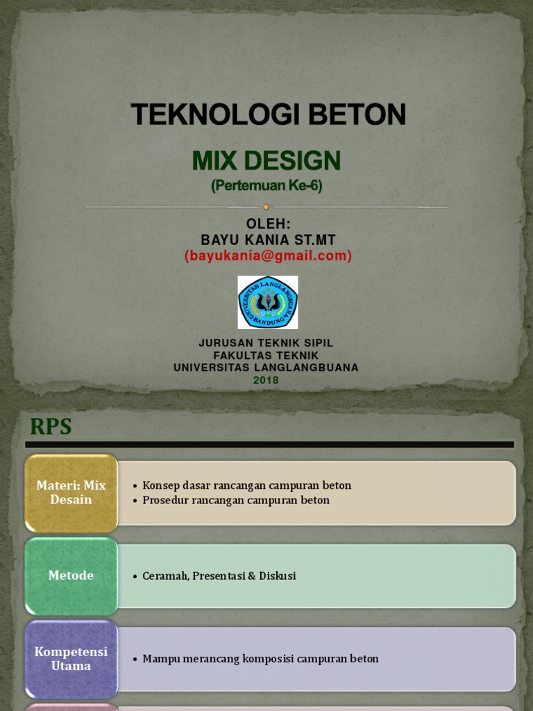 P 6 Mix Design - Rev Ok | PDF