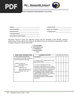 Work Immersion Evaluation Form | PDF | Competence (Human Resources) | Behavioural Sciences