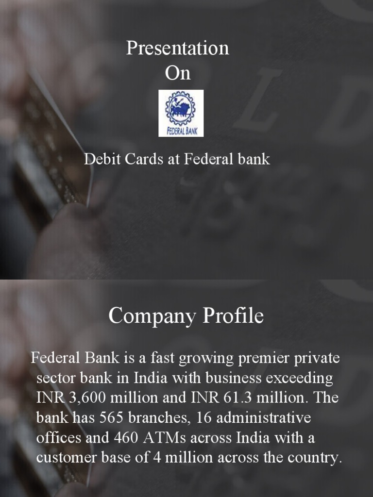 Federal Bank Debit Card | PDF | Banking Technology | Debit Card