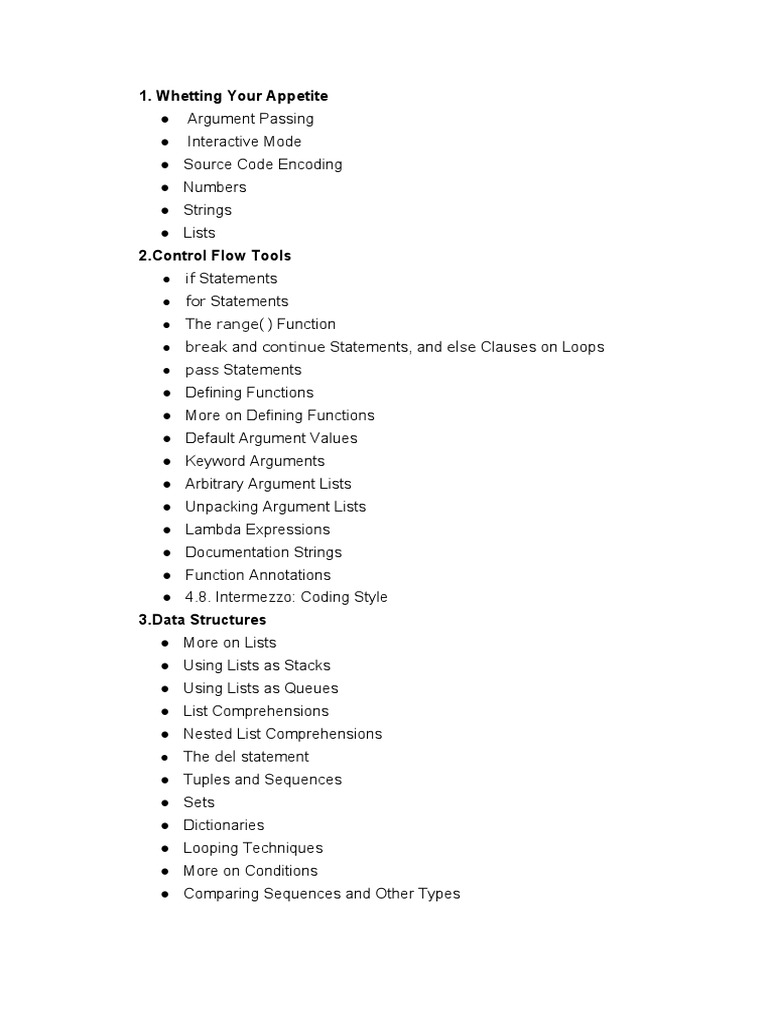 Whetting Your Appetite: If For Range Break Continue Else Pass | PDF | Parameter (Computer ...