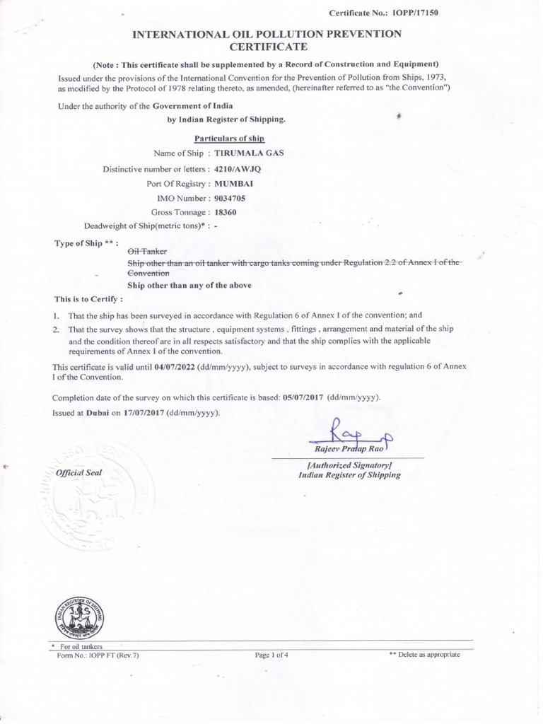 Iopp Certificate PDF | PDF