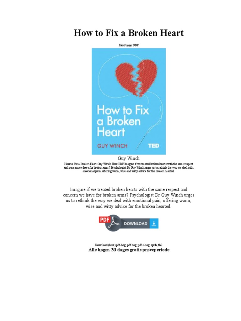 How To Fix A Broken Heart Guy Winch | PDF