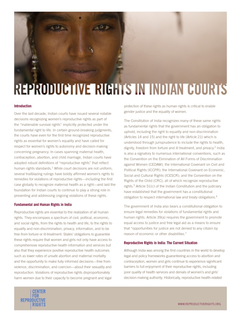 Reproductive Rights in India: Progress and Challenges | PDF ...