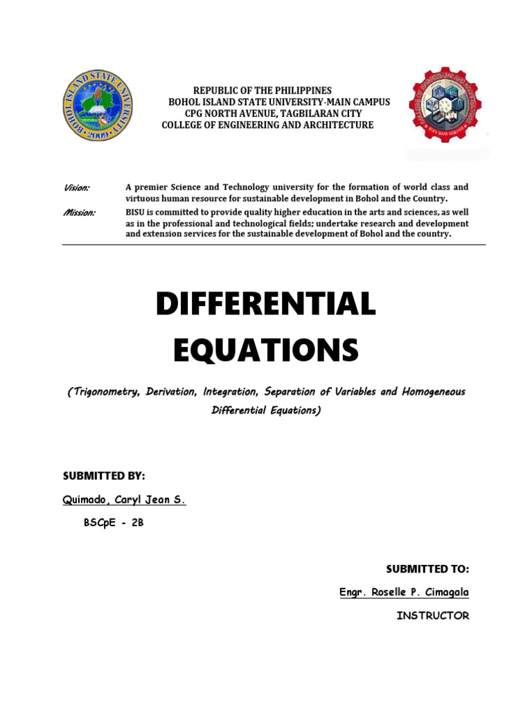 Differential Equations Course Material | PDF