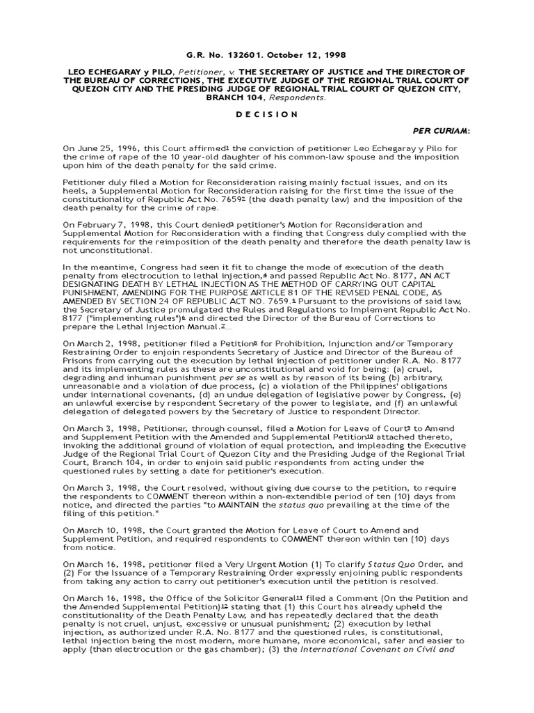 Per Curiam:: Cräläwvirtualibräry | PDF | Capital Punishment In The ...