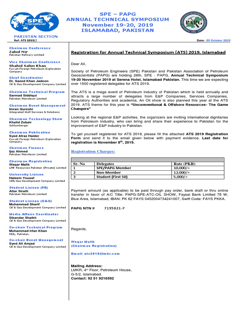 ATS 2019 Registration | PDF | Petroleum | Nature