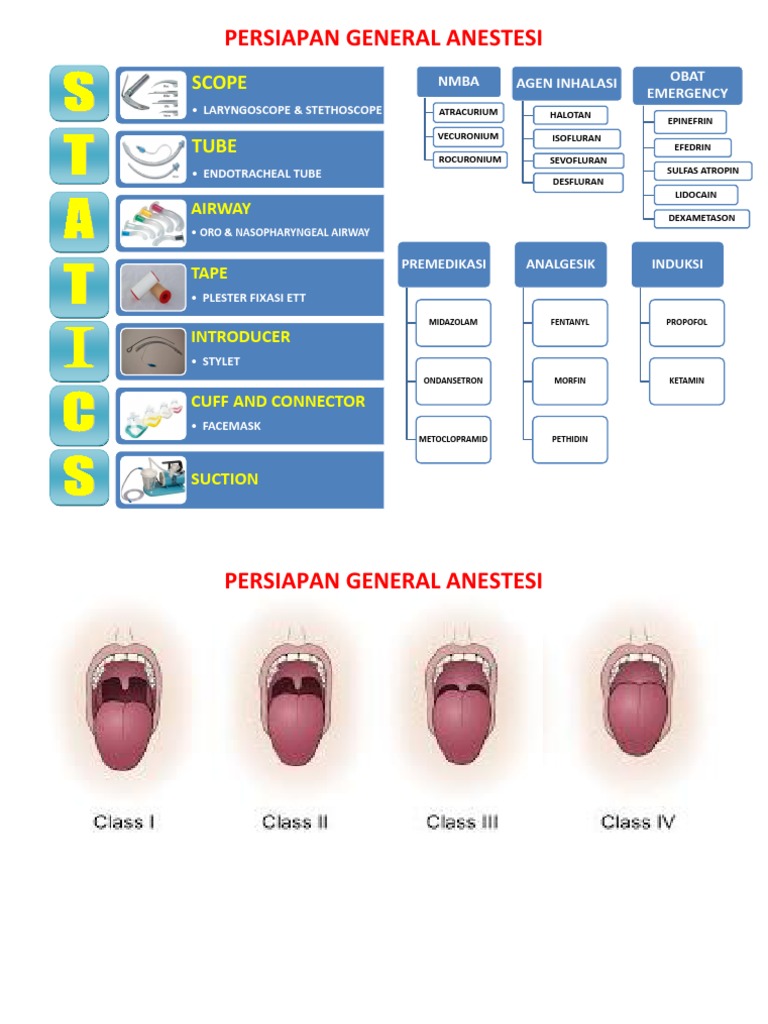 Persiapan Anestesi Umum: Alat, Obat, dan Prosedur | PDF