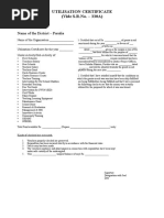 Utilization Certificate Format Guide | PDF