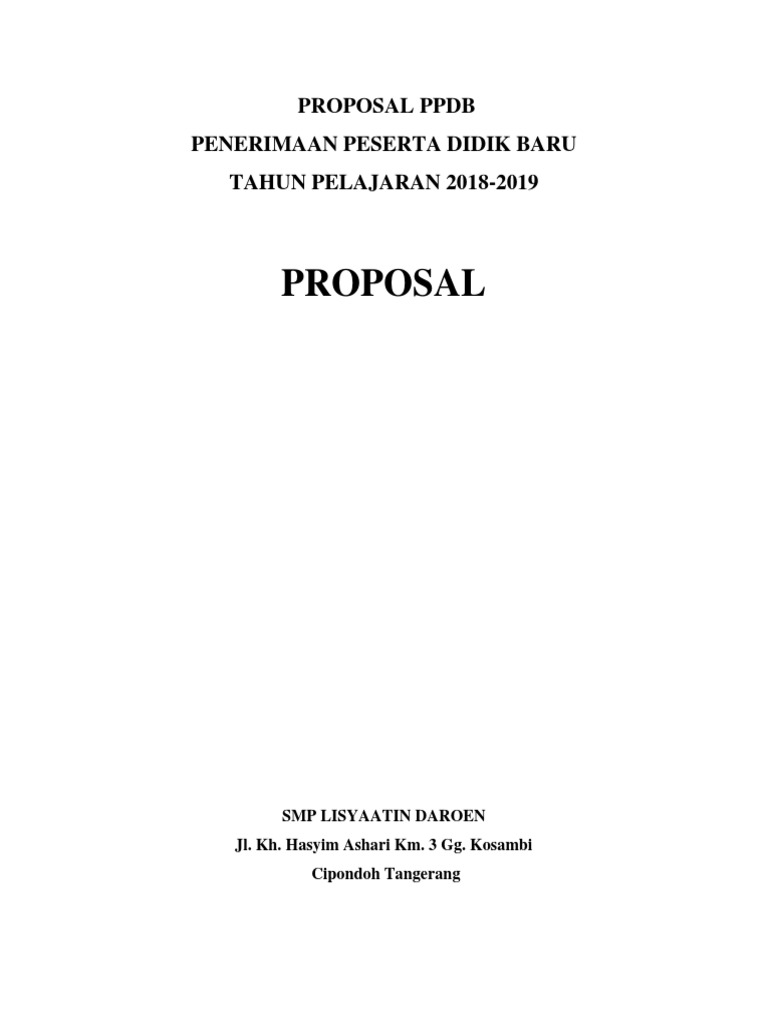 Proposal PPDB | PDF