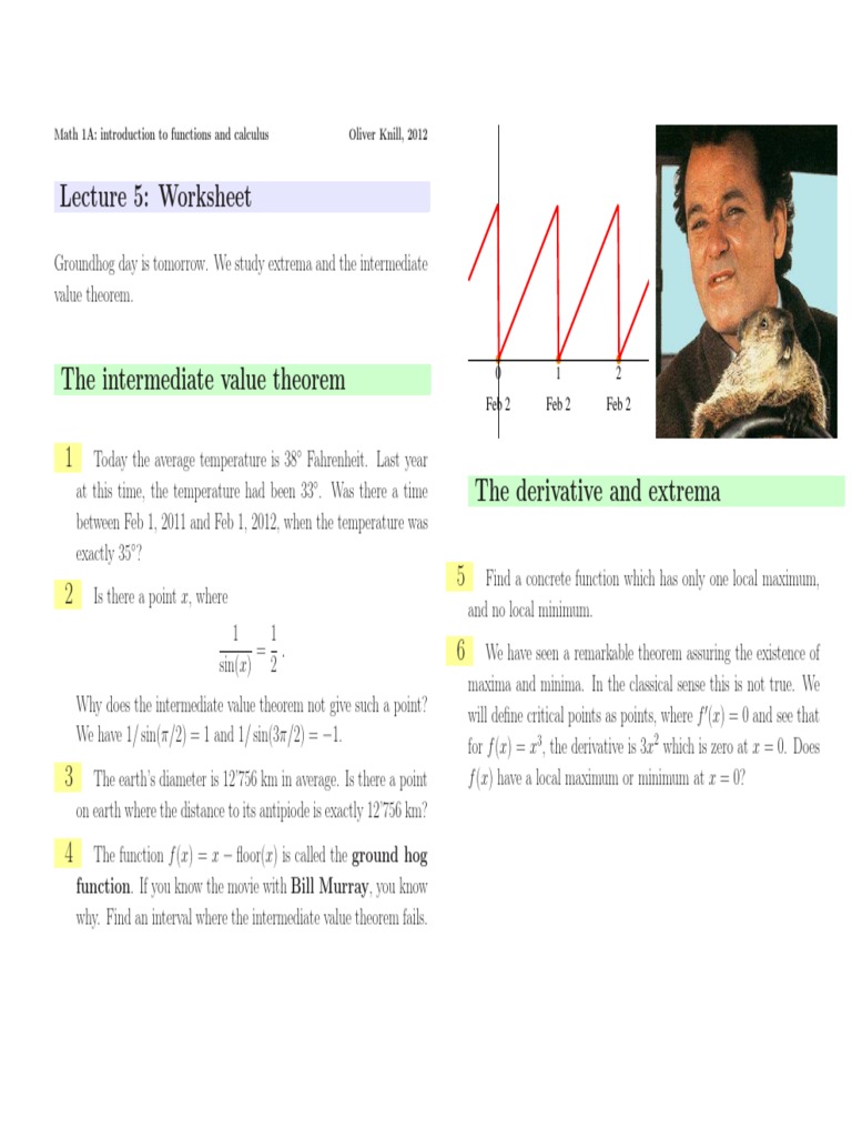 Math 1A: intro to functions and calculus | PDF