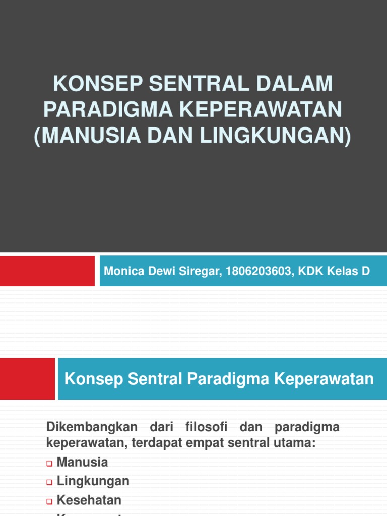 Konsep Sentral Paradigma Keperawatan | PDF | Sains & Matematika