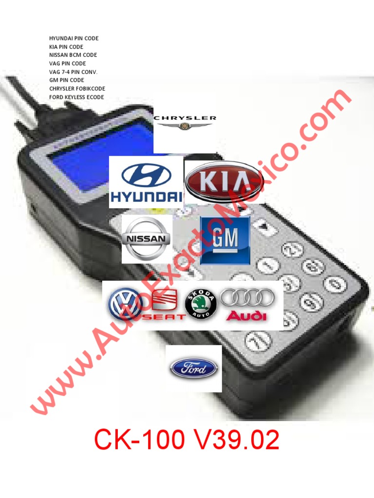 Hyundai Pin Code Kia Pin Code Nissan BCM Code Vag Pin Code Vag 7-4 Pin ...