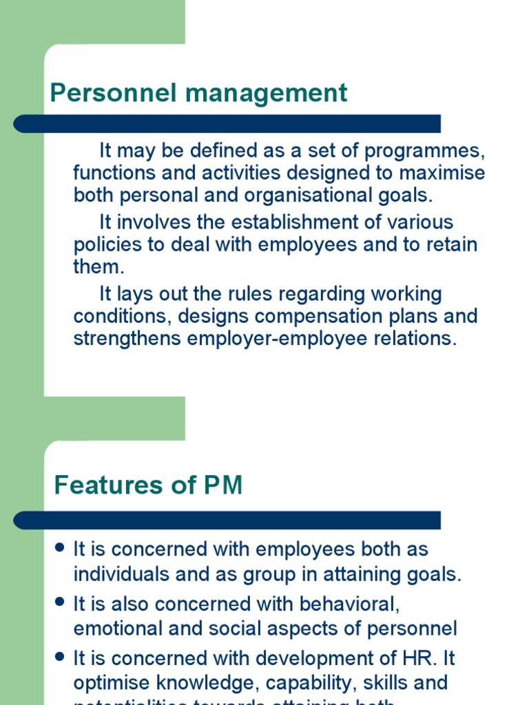 A Comprehensive Overview of Personnel Management Functions, Policies ...