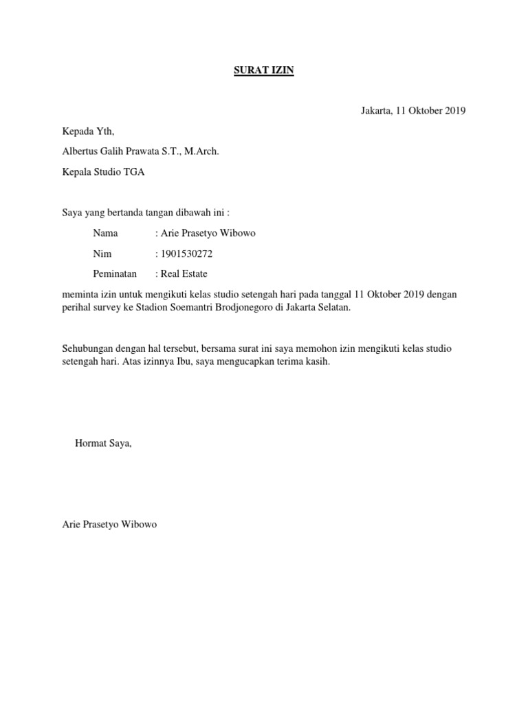 Surat Izin | PDF