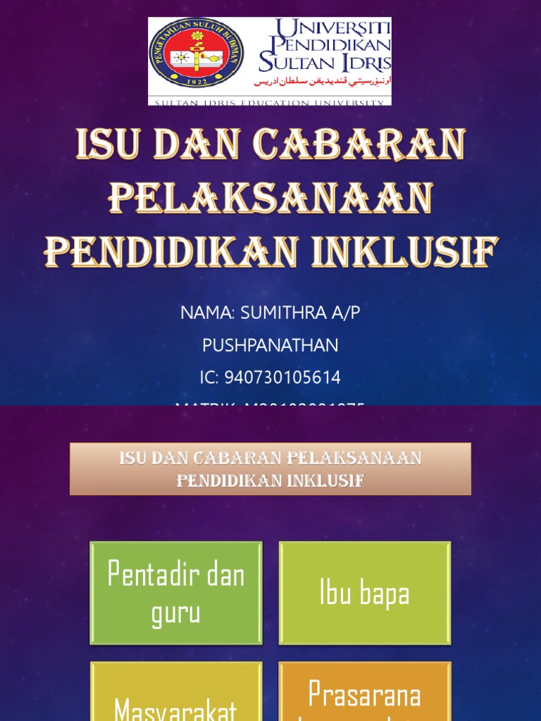 Isu Dan Cabaran Pelaksanaan Pendidikan Inklusif | PDF