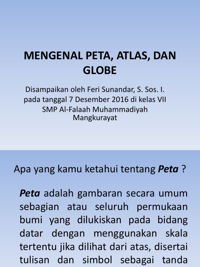Mengenal Peta, Atlas, Dan Globe | PDF