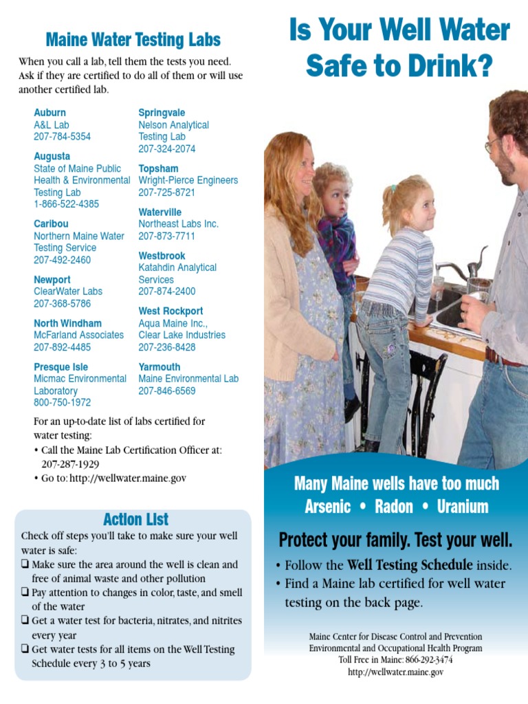 Maine Well Water Safety Guide | PDF | Drinking Water | Public Health