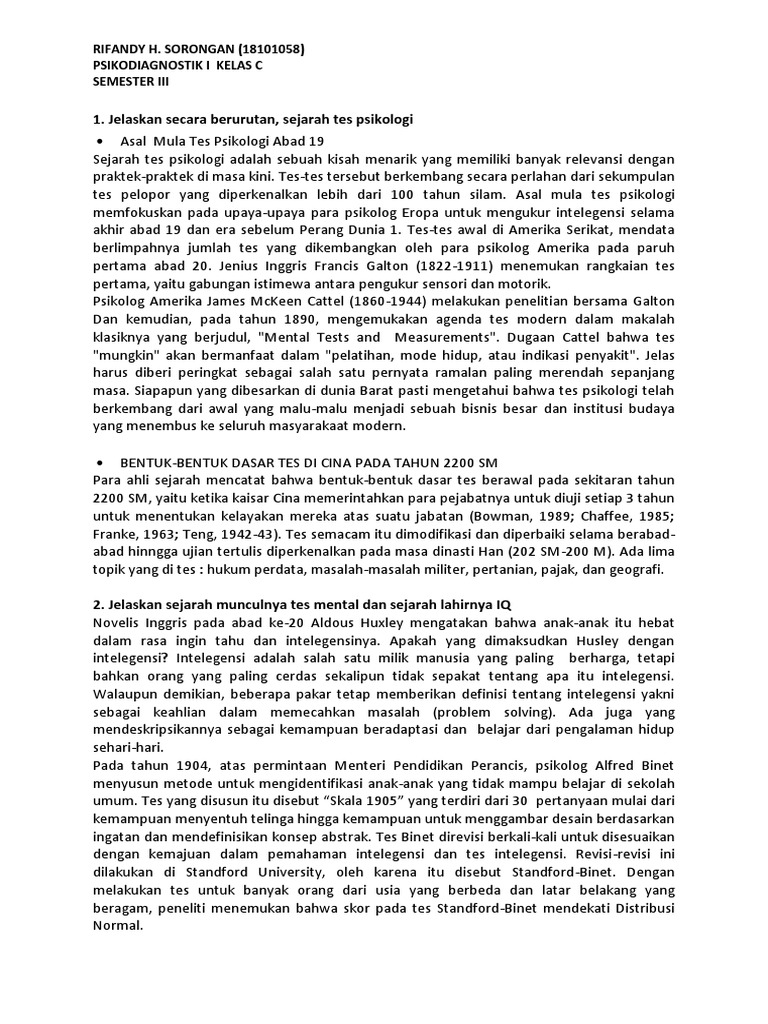 Psikodiagnostik PDF | PDF