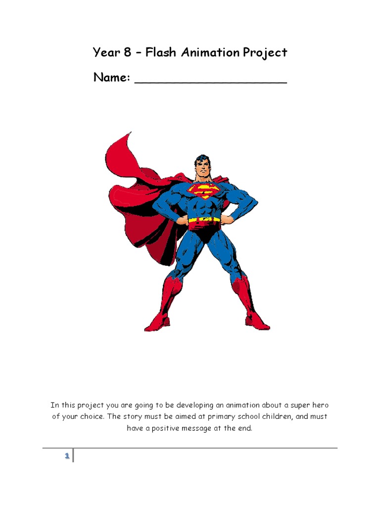 Year 8 - Flash Animation Project Name | PDF | Animation
